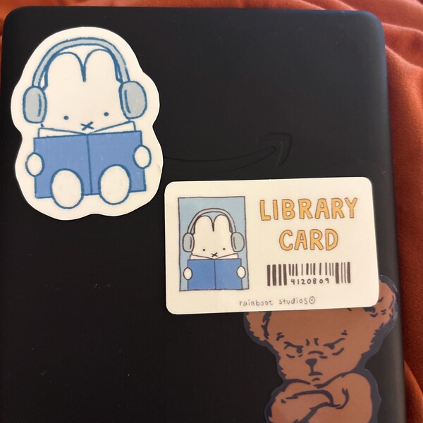 Cute Snoopy Miffy Peanuts Reading | Library Card Stickers - Glossy ...
