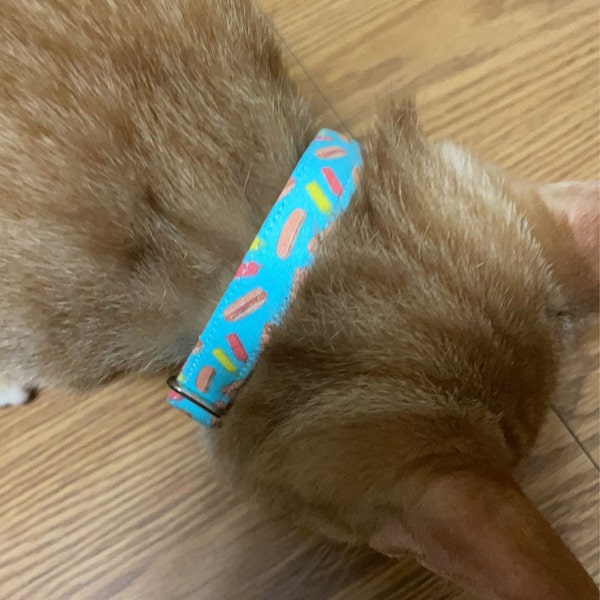 Hot Dog Cat Collar- Hot Dog Collar- Food Cat Collar- Spring Cat Collar ...