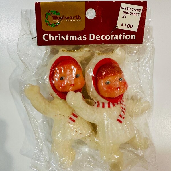 Vintage West Germany Mercury Glass & Mica Christmas Tree Ornaments, Set ...