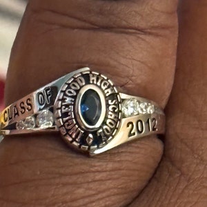 Customized Sterling Silver High School and College Class Ring Classic ...