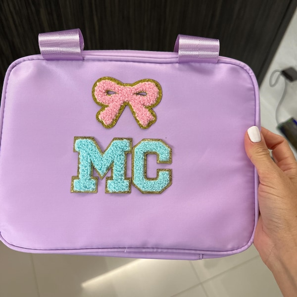 Personalized Lunch Bag Customizable Lunch Box Bag Nylon Chenille ...