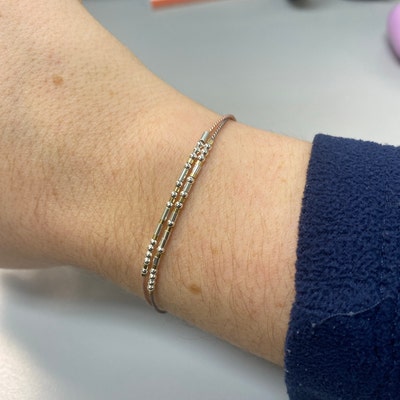 Mixed Metals Morse Code Bracelet Beautiful in Morse Code - Etsy