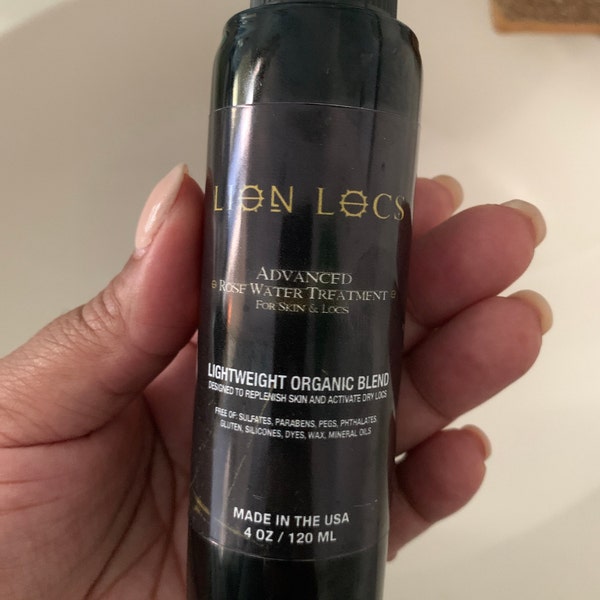 Lion Locs Advanced Rose Water Spray With Aloe, Essential Oils, Vitamins ...