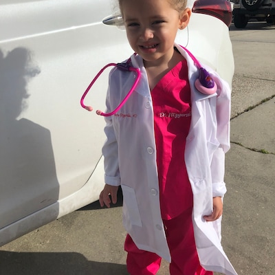 Monogrammed Kids' Doctor Coat, Child's Doctor Coat, Personalized Lab ...