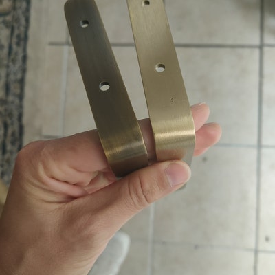 Curtain Rod Extendable Swinging Brass Adjustable Window Curtain Holder ...