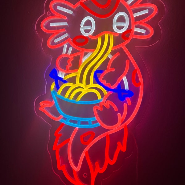 Ramen Salamander Neon Sign | Neon Sign Bedroom| Japanese Neon Sign ...