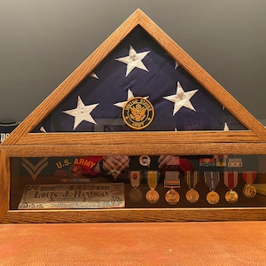 Flag Display Case With Embedded Shell Casings Maple Inlay | Etsy