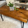 Rustic Live Edge Log TV Stand for Living Room With Media Center ...