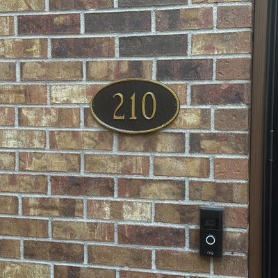 10 Inch Modern House Numbers & Letters, Floating or Flush, Durable ...