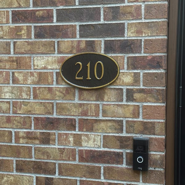 Classic Oval Double-sided Hanging Address Plaque, ONE Line Hanging ...