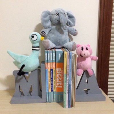 Letter Bookends, Initial Bookends, Wooden Custom Bookends alphabet ...