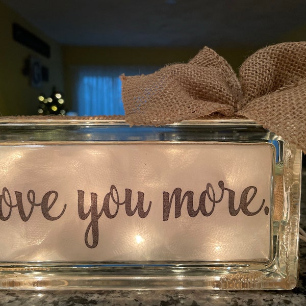 Monogram Alphabet Lighted Glass Block, Personalized House-warming Gift ...