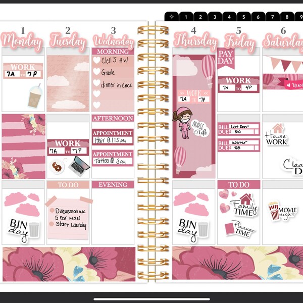 February Digital Stickers, 500+ Digital February Sticker Set ...