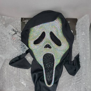 Ghostface Bling Crystal Rhinestone Scream Mask Hot Pink - Etsy
