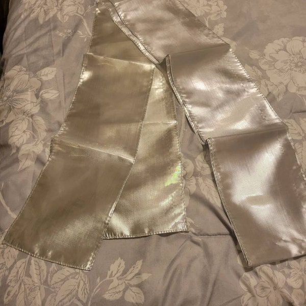 Metallic Waist Sashes, GOLD or SILVER Lame, Praise Dance, Worship , Tie ...