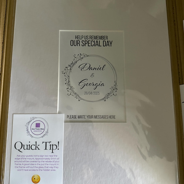 Personalised Wedding Signature Photo Mount - Bespoke Mount Boards for ...