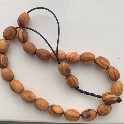 Olive Wood Handmade Komboloi Created With 213 Natural Olive Wood Beads ...