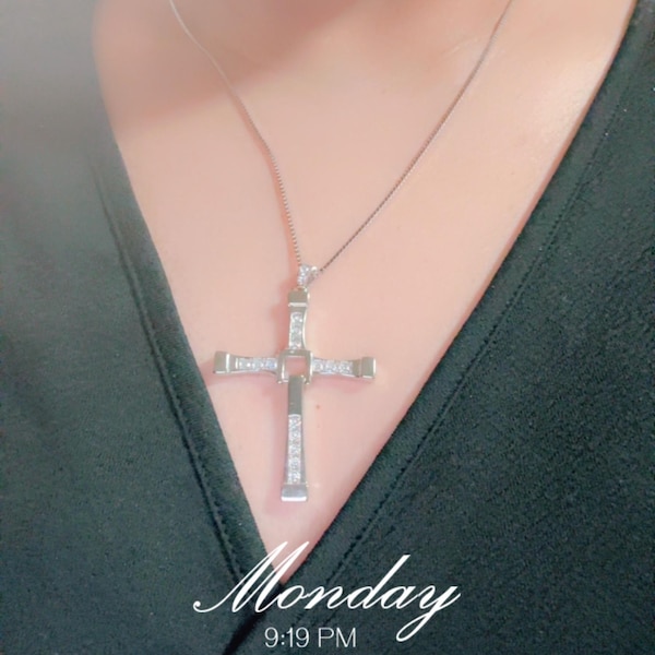 925 Sterling Silver Dominic Cross Toretto Chain Pendant Necklace - Etsy