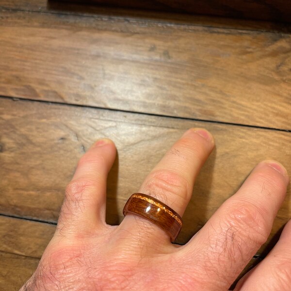 Mens Wedding Band "the Rsg" Made From Santos Rosewood, Silver and ...