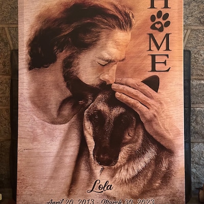 Canvas Prints German Shepherd With Jesus German Shepherd - Etsy