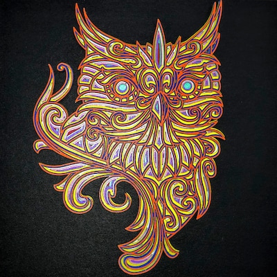 Owl Multilayer Project for Laser Cutting. Digital Layer Wall Decoration ...