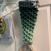Mermaid Christmas Stocking Crochet Pattern PDF, Mermaid Tail, Christmas ...