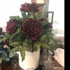 Dark Burgundy Peonies, Real Touch PU Flowers, DIY Silk Wedding, Bridal ...