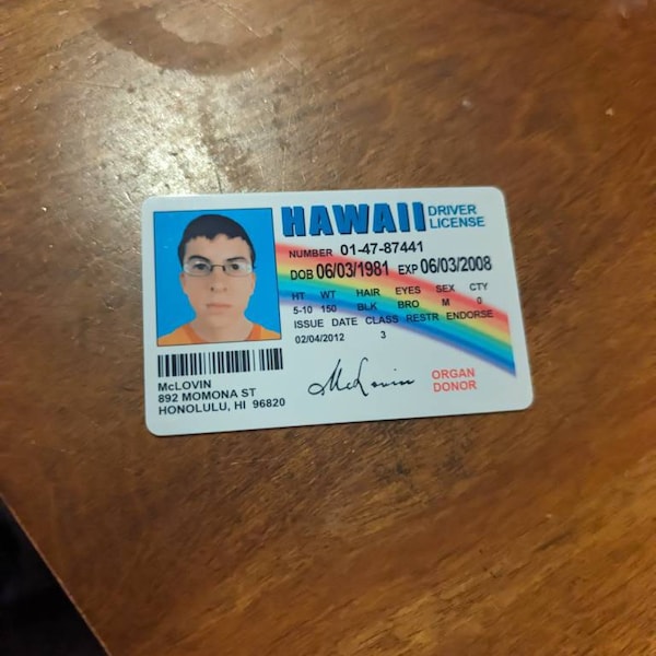 Mclovin ID Card From Movie Superbad "clean Remaster Print" HD PRINT - Etsy