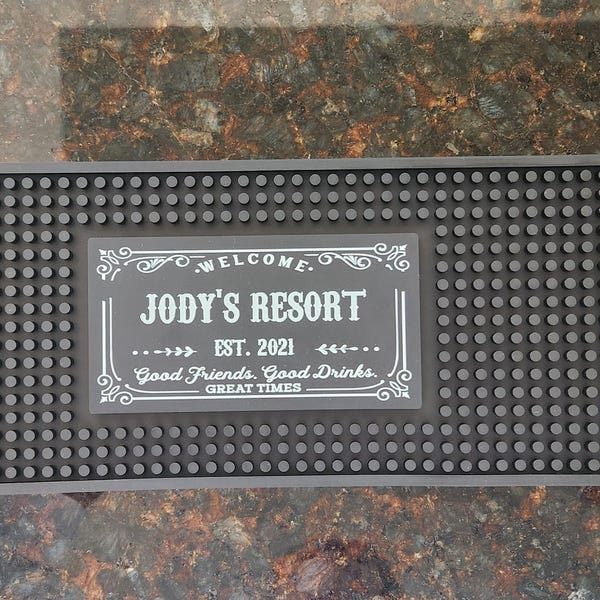 Personalised Bar Mat, Custom Bar Runner, Home Bar Pub Accessories Art ...