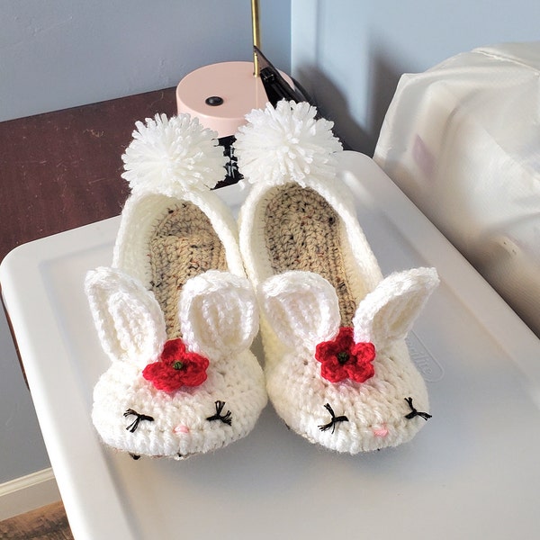 Women's Slippers the Classic Year-round Bunny House Slipper PDF Crochet ...