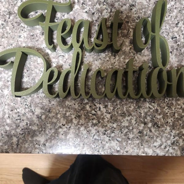 Feast of Dedication Freestanding Sign Decor | Feast of Dedication 3D ...