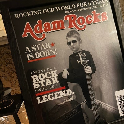 Rock Star Magazine Theme Birthday Poster, Boy Birthday, Rockstar, Baby ...