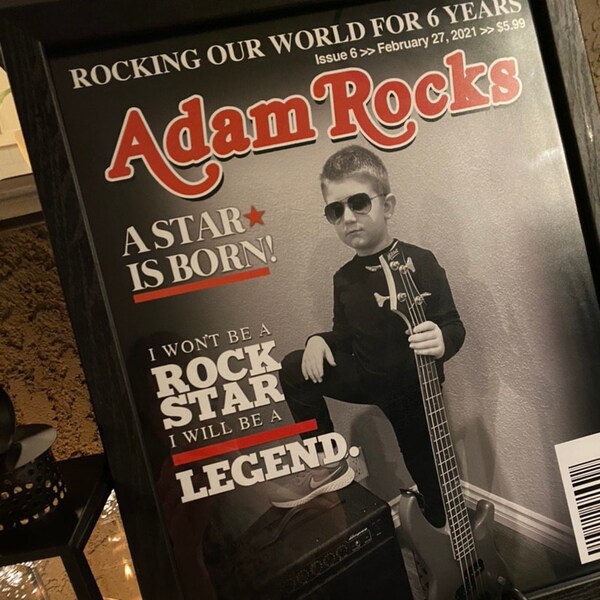 Rock Star Magazine Theme Birthday Poster, Boy Birthday, Rockstar, Baby ...