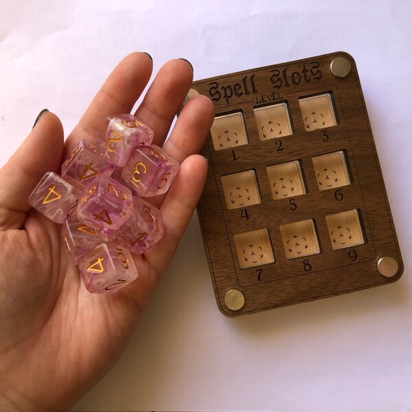 D&D Spell Slot Tracker Dungeons and Dragons Spell Counter Spell Slot ...