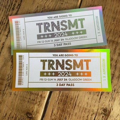 Personalised Dua Lipa Ticket Full Colour and Foil Ticket Foiled Concert ...