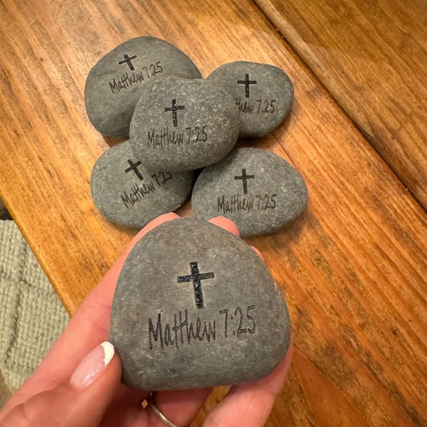 Engraved Glass Stone | Glass Worry Stone | Inspirational Glass Stone ...