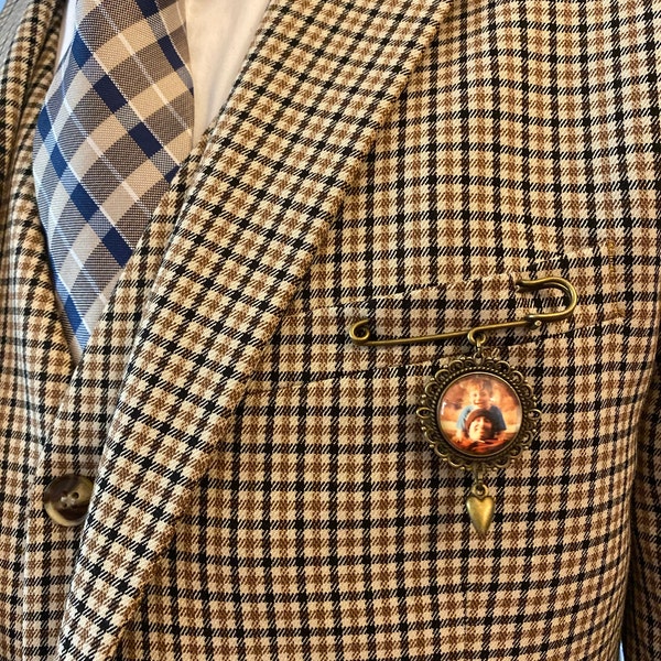 Custom Lapel Pin, Wedding Boutonniere Pin, Personalized Broach ...