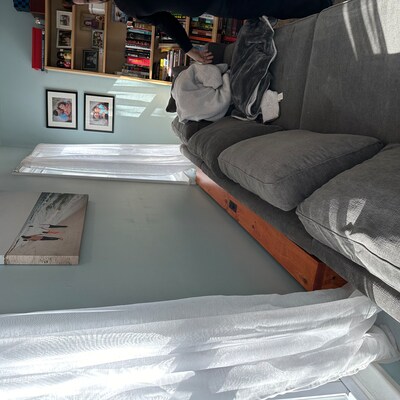 11d Solid Walnut Powered Behind the Couch Narrow Console Table, Custom ...