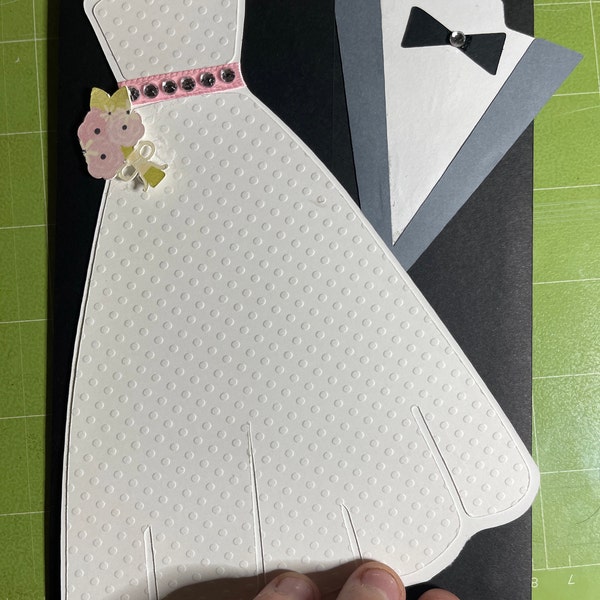 Wedding Card Cricut Pattern SVG Digital File, Wedding Dress and Tux Card and Envelope Pattern - Etsy