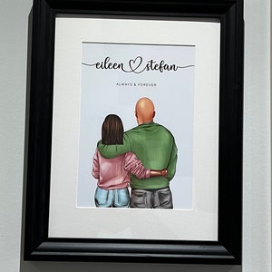 Personalised Couple Print Couples Gift Gift for Her - Etsy