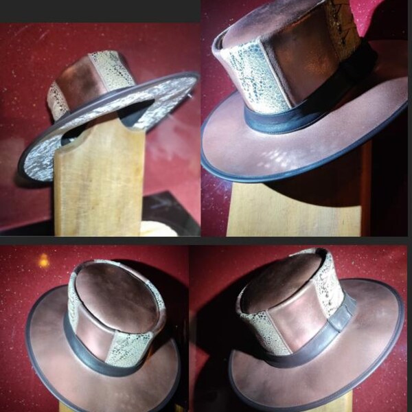 Black Suede Leather Stevie Ray Vaughan Style Rock / Blues Guitar Stage ...