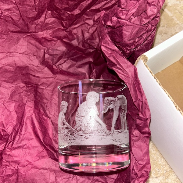 Etched Rocks Glasses |whiskey Glass, Picture on Glass, Family Photo ...