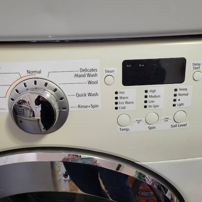 Samsung Model WF45R6100AC Washer Sticker Labels / Decals for Control ...