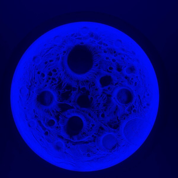 Decorative Moon Lamp, Textured Moon Painting Moon Wall Decor, Wall Lamp ...