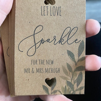 Wedding Sparkler Labels - Etsy UK