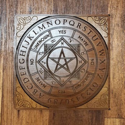 Pendulum Board, Witch Board, Spiritual Dowsing Board, Spirit Game for ...