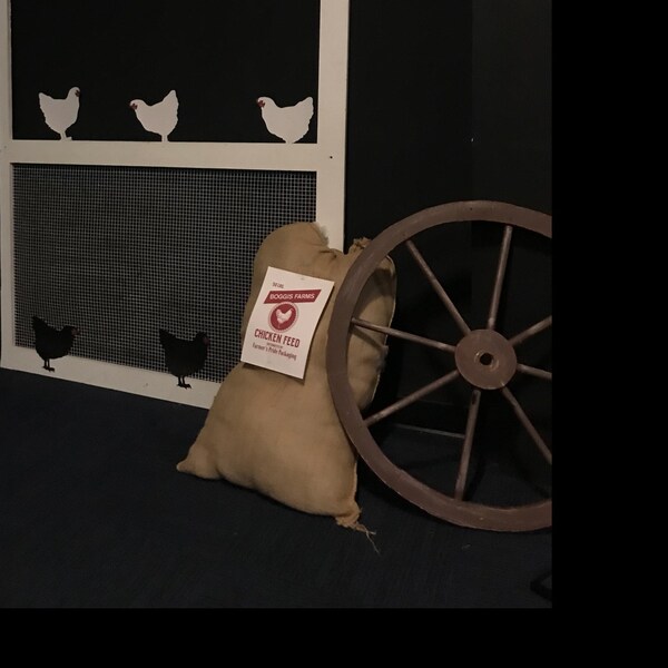 Chicken Feed Sack Label, Digital Vintage Style Kitchen Sign, Printable ...