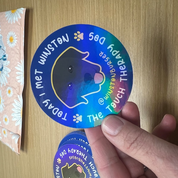 Stickers - Assistance Animals Save Lives - Personalize - I Met an ...