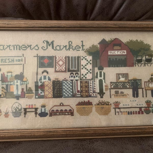 Brenda Gervais Santa Alphabet Pindrum: Cross-stitch on Mocha Linen - Etsy