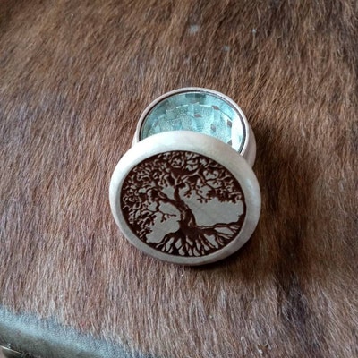 Wood Burned Herb Grinder Solid Oak / CNC Teeth & Magnetic - Etsy